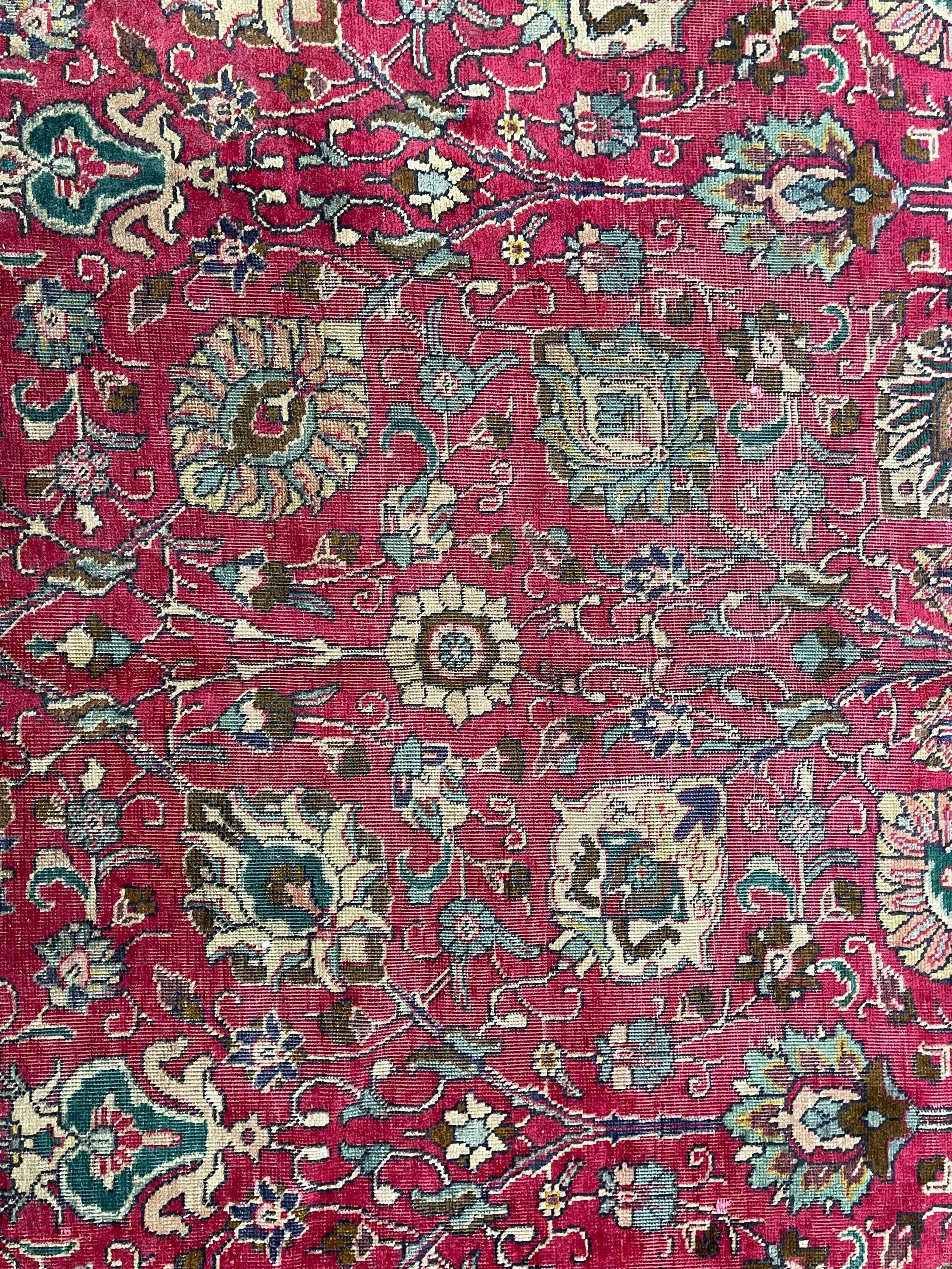 Antique Beautiful Rug Circa 1930 95x125 Magenta - Etsy