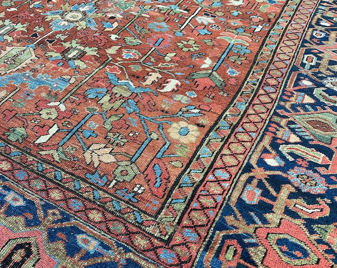 Antique Heriz Rug Circa 1910 9x11’2 - Etsy