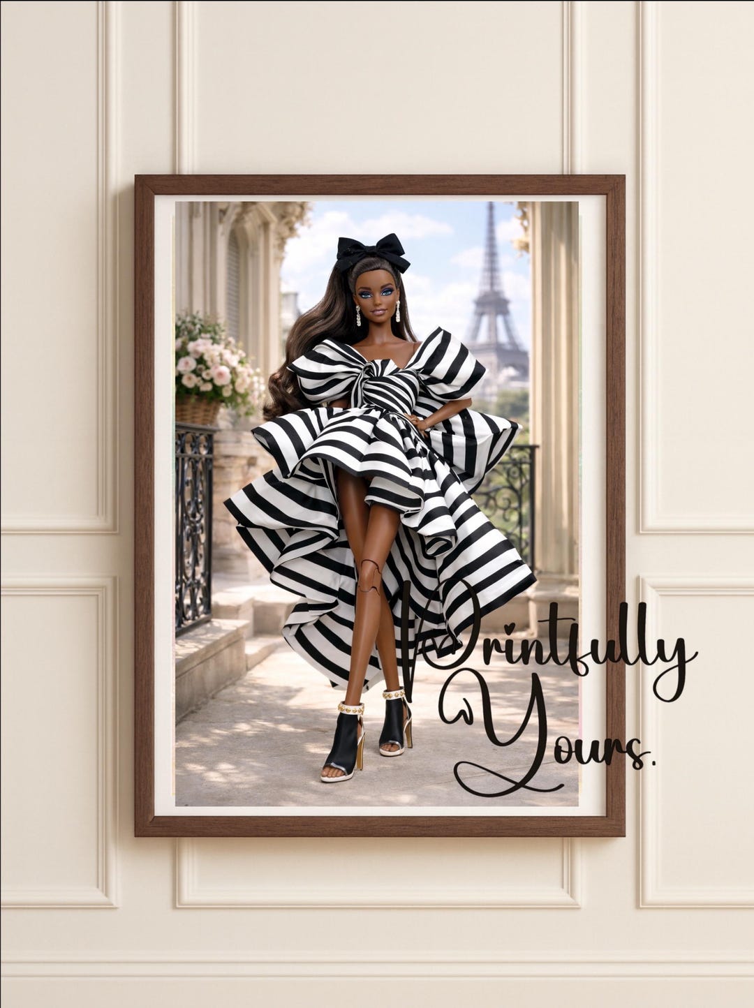 Paris Fashion Doll Art Print | Chic Teen Bedroom Decor - Etsy