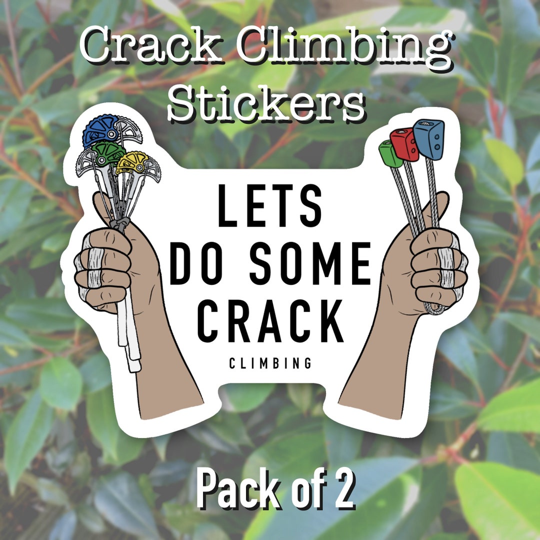 Crack Climbing Sticker Pack of 2 | Climb Bouldering Rock Trad Chalk ...