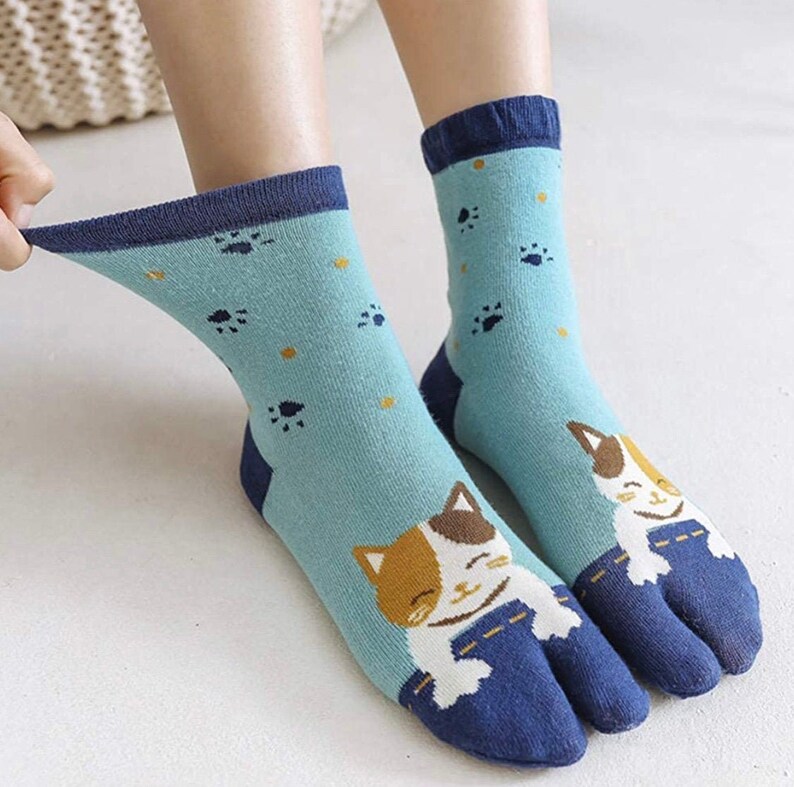 Tabi Socks Two Finger Socks Japanese Style Unisex Cotton Toe | Etsy