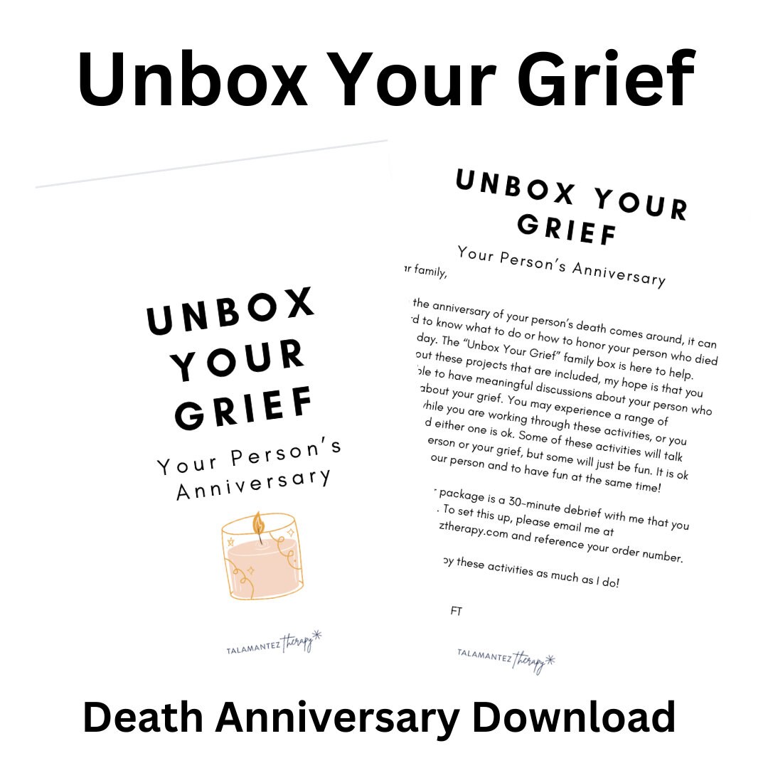 Unbox Your Grief Death Anniversary Package Download - Etsy