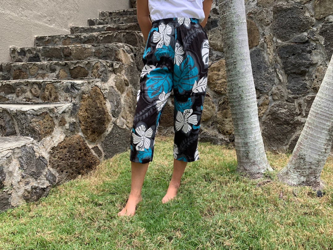 Made in Hawaii Rayon Capri Pants: Floral, Perfect for Luau, Casual ...