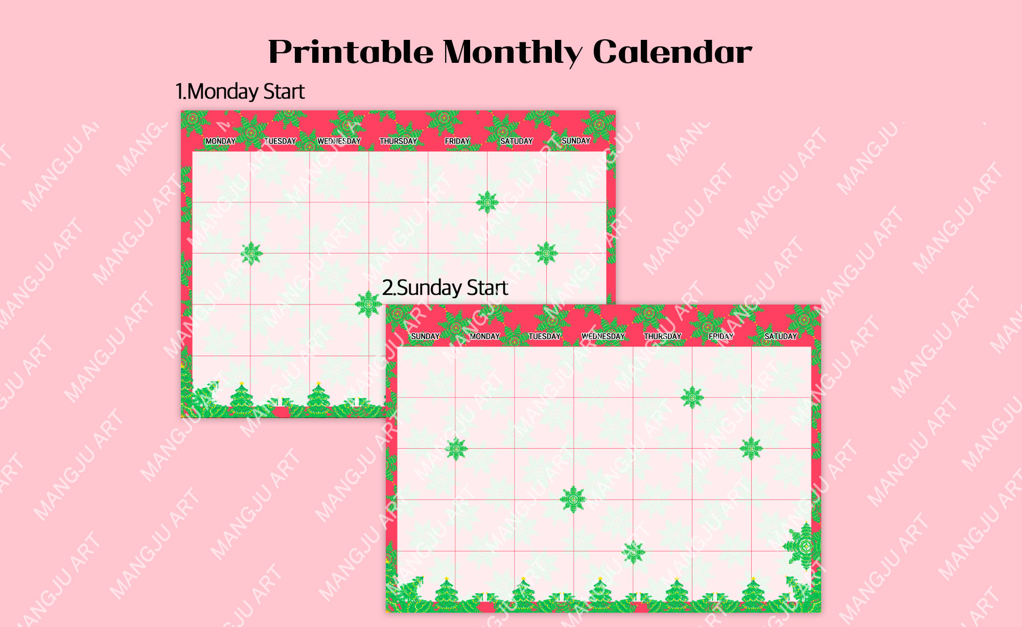 Printable Calendar Monthly Calendar Blank Monthly Plan - Etsy
