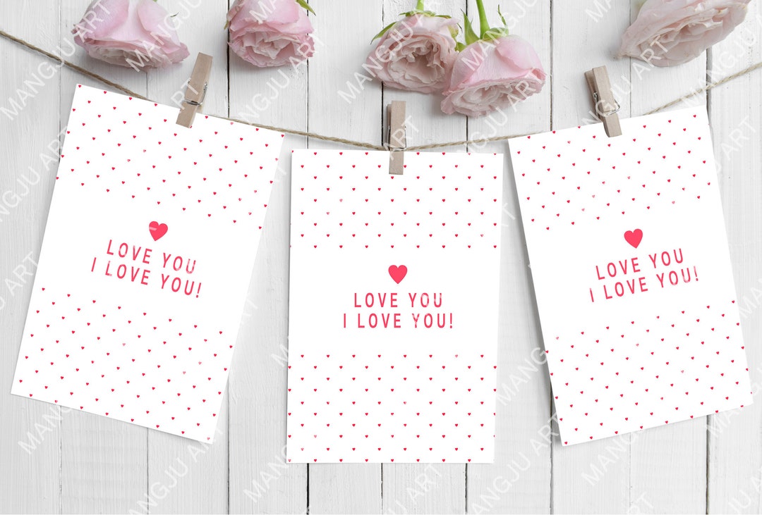 Printable Card,printable Love You Card,love Digital Card, Instant ...