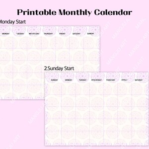 Printable Calendar Monthly Calendar Blank Monthly Plan Calendar A4 ...