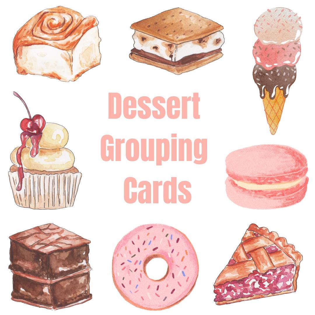 Dessert Grouping Cards | Groups of Four | Classroom Management - Etsy