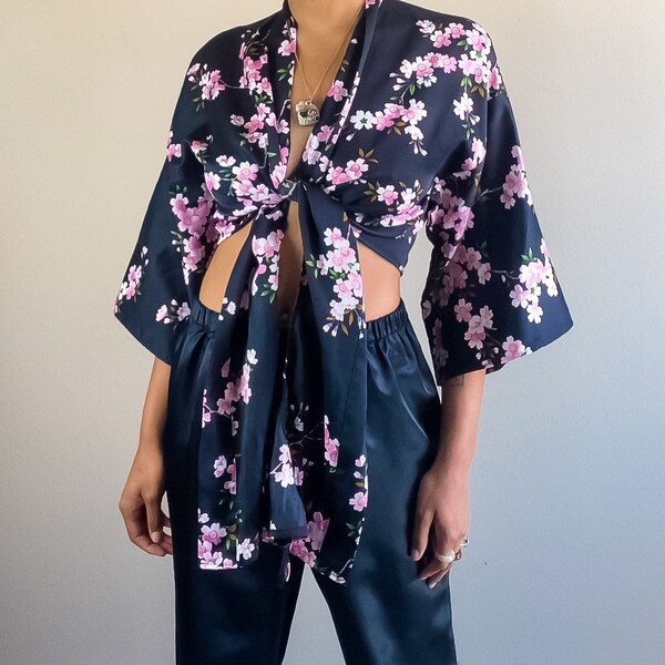Cherry Blossom Crop Top Etsy