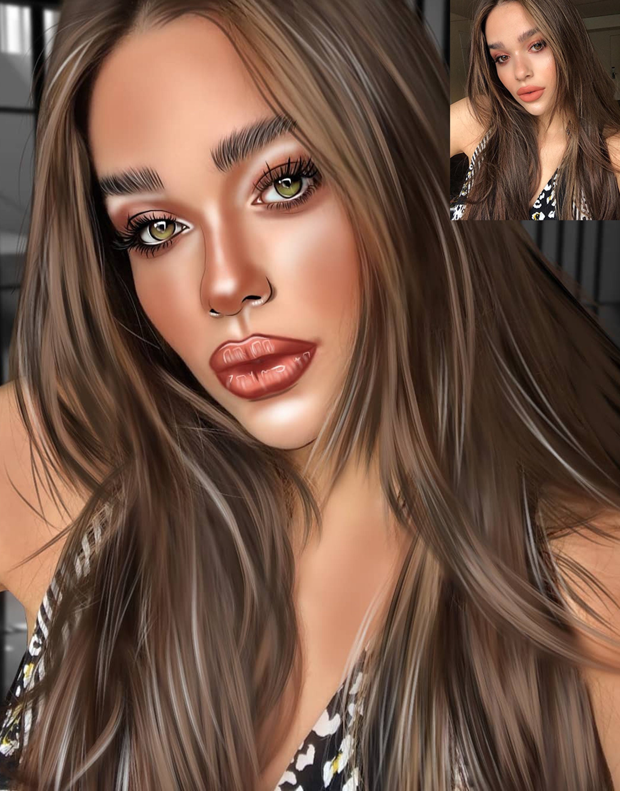 Portrait From Photo Realistic Portrait Digital Portrait - Etsy