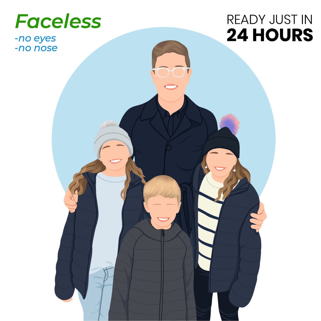 Faceless Portrait, Costum Digital Portrait, Digital Portrait - Etsy