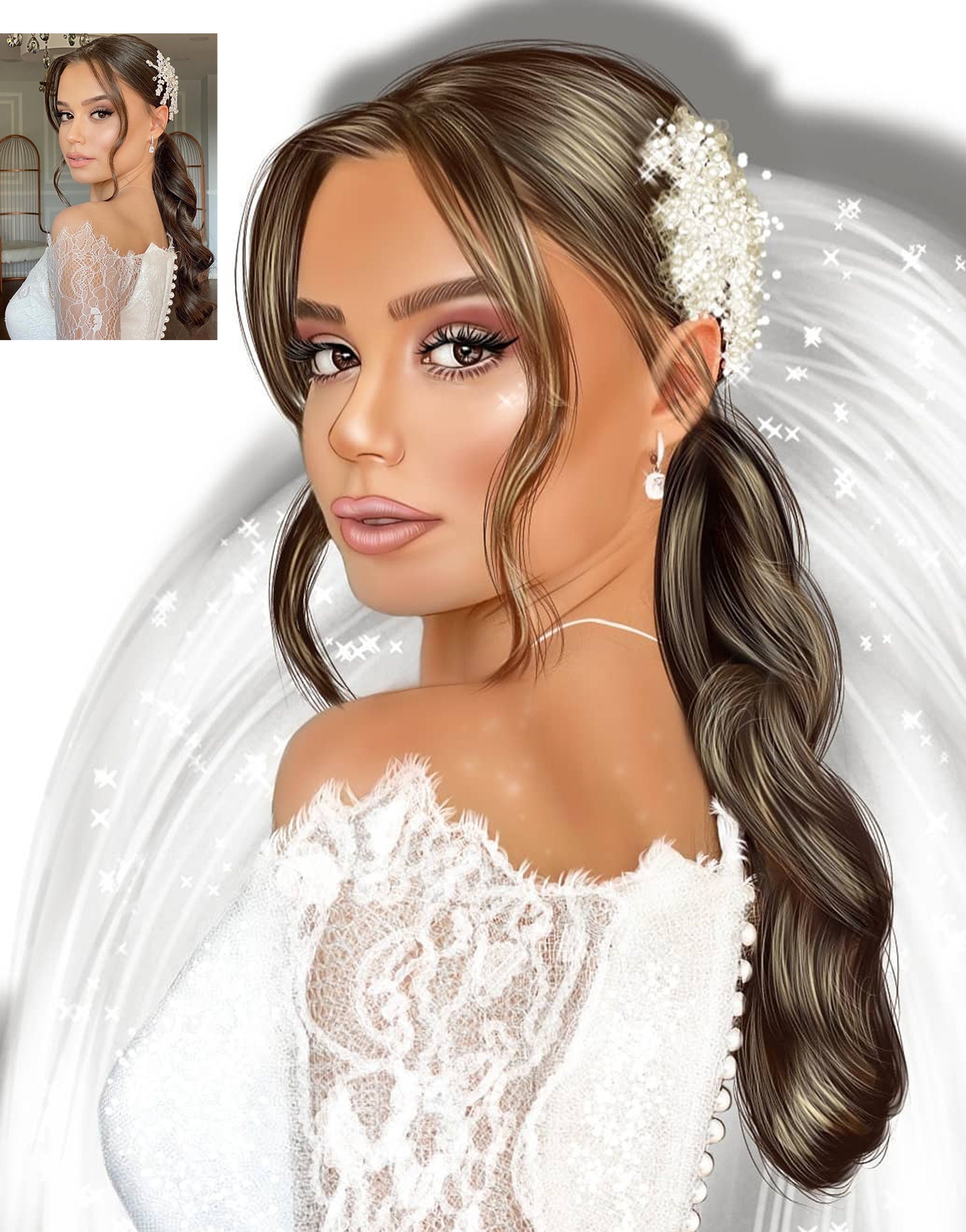 Portrait From Photo Realistic Portrait Digital Portrait - Etsy