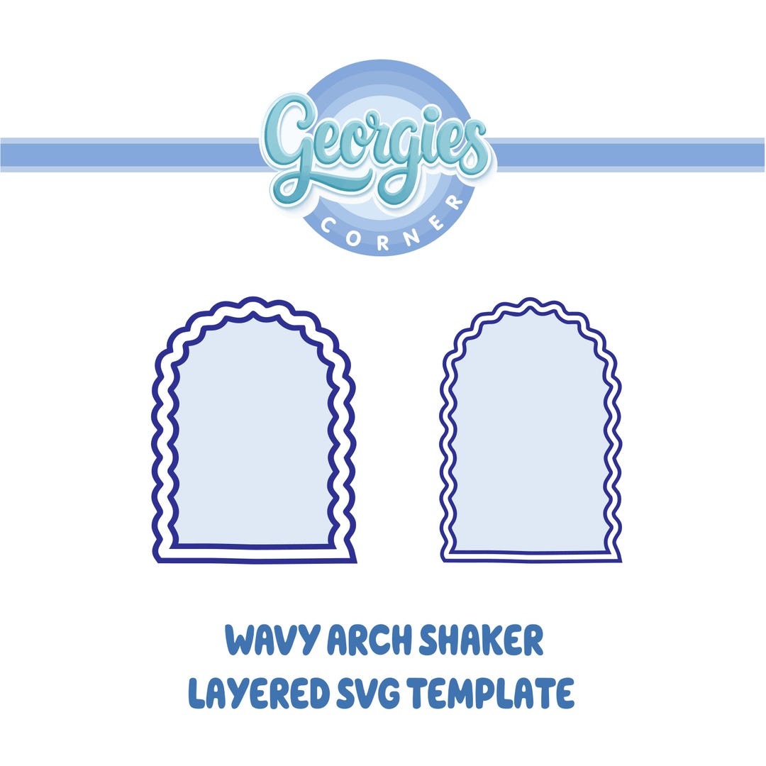 Wavy Arch Shaker SVG File | Shaker Cake Topper SVG | Arch Shaker ...