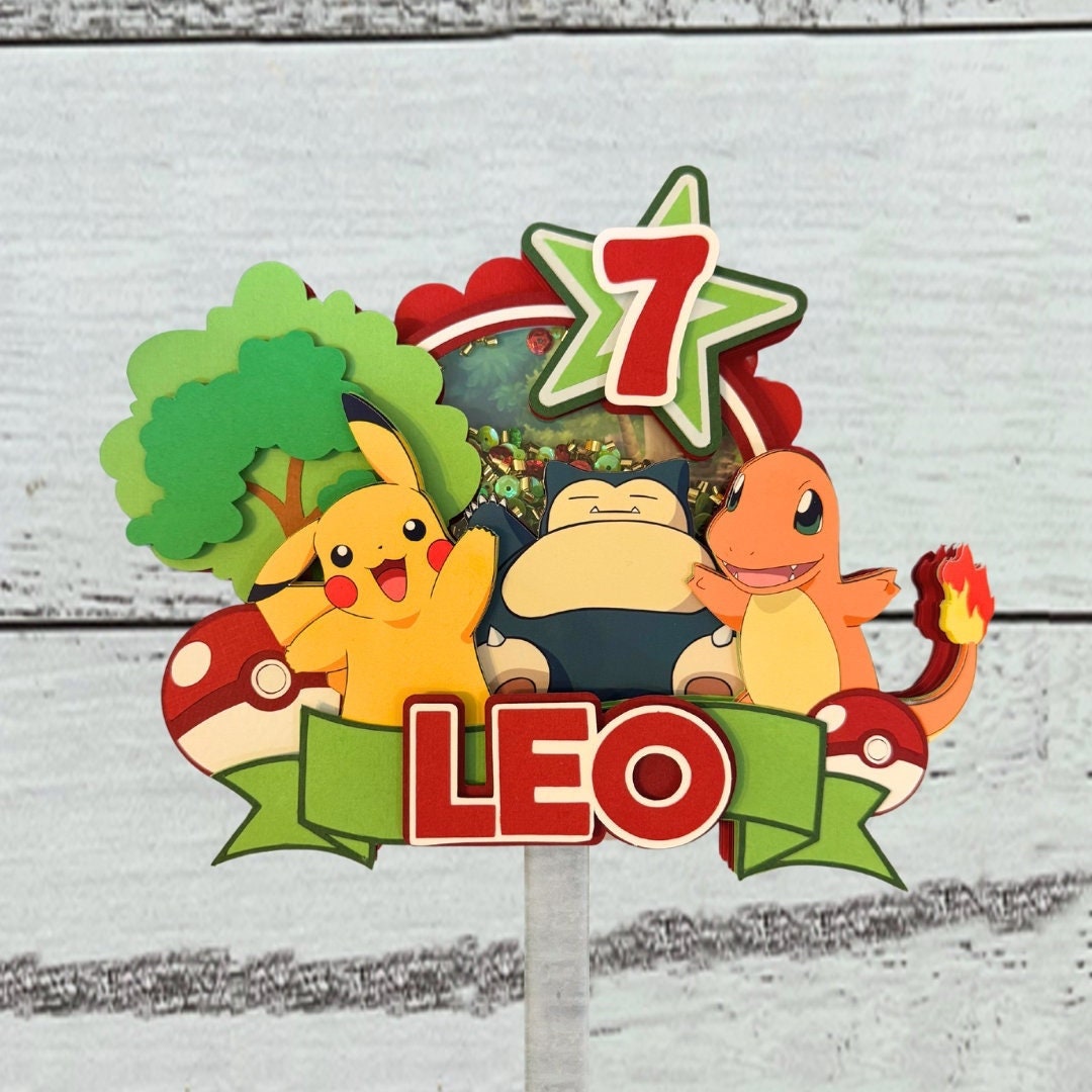 Pokemon Cake Topper Pokemon Cake Girls Pokemon Cake Topper Pikachu Cake ...