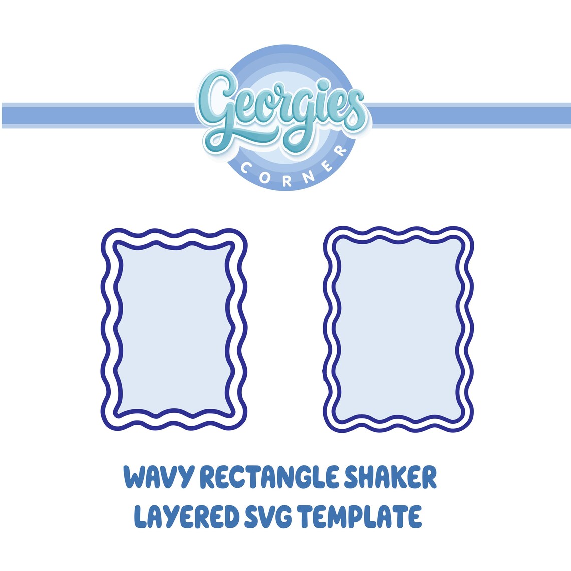 Wavy Rectangle Shaker SVG File | Shaker Cake Topper SVG | Rectangle ...