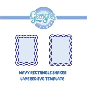 Wavy Rectangle Shaker SVG File | Shaker Cake Topper SVG | Rectangle ...