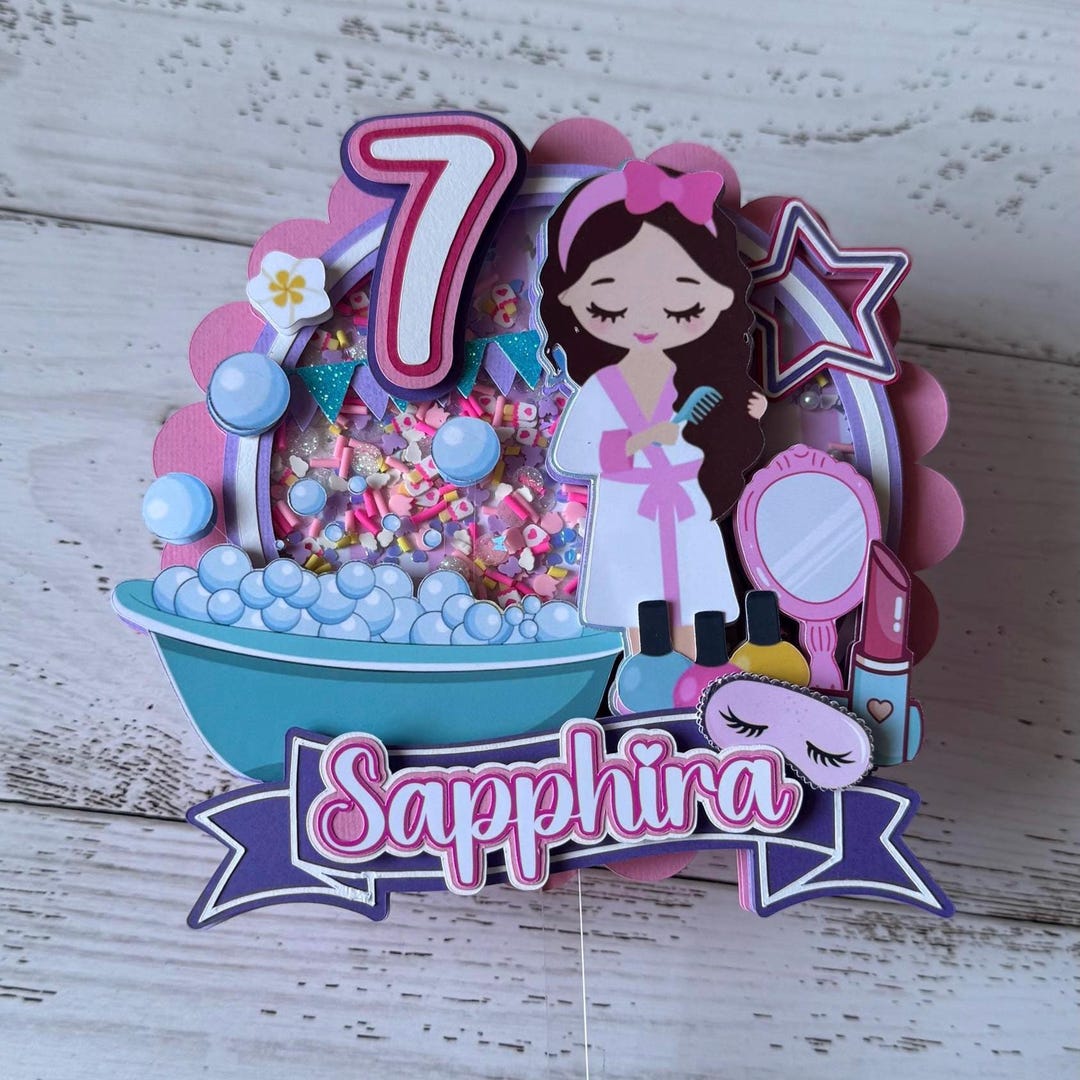Spa Day Cake Topper | Spa Day Cake | Spa Day Cake Decorations | Spa Day ...