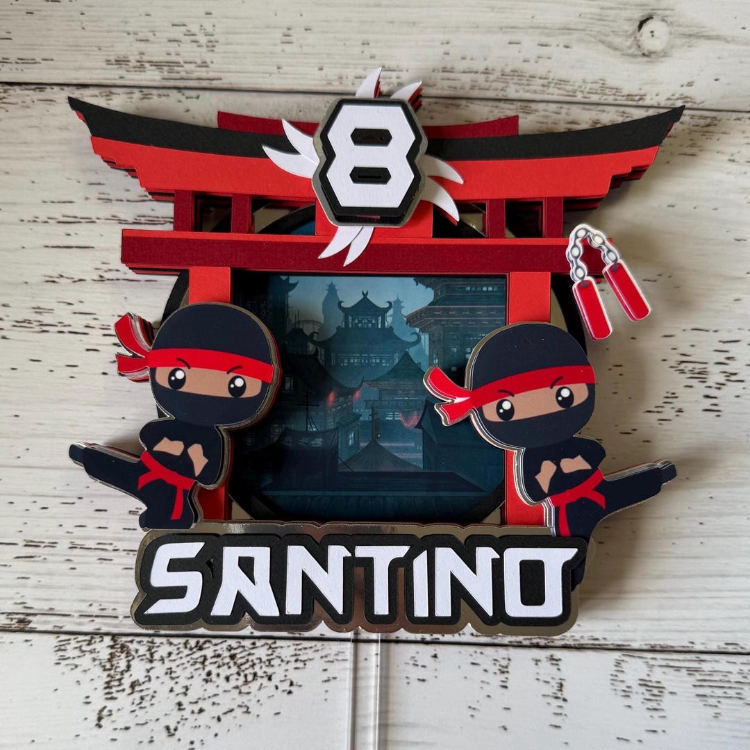 Ninja Cake Topper | Ninja Cake | Ninja Birthday | Samurai Cake Topper ...