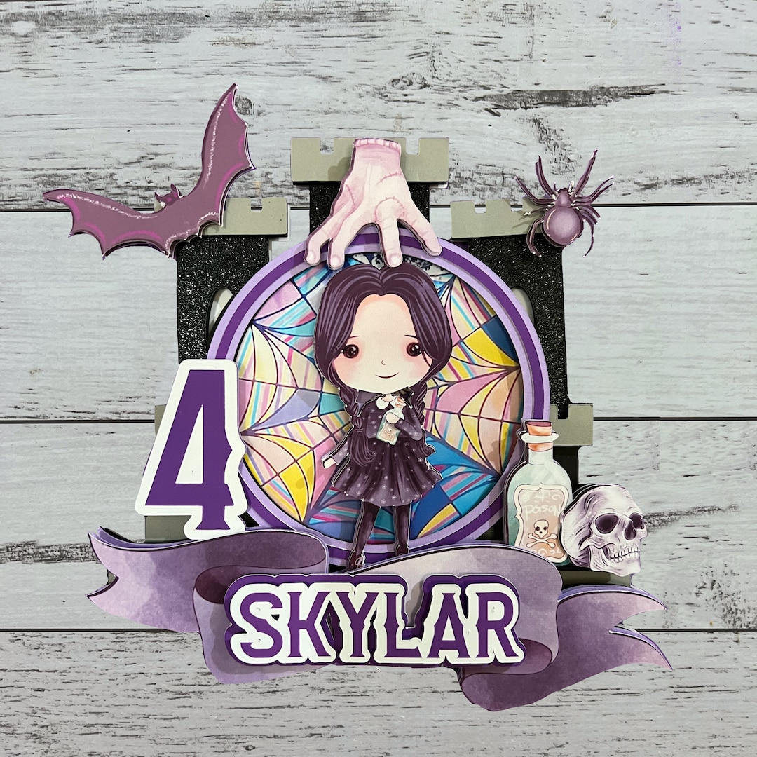 Wednesday Cake Topper Wednesday Cake Wednesday Themed Birthday ...