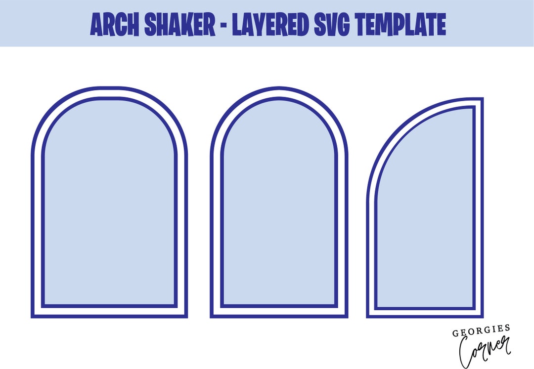 Arch Shaker SVG Files 3D Cake Topper SVG Boho Arch Template - Etsy