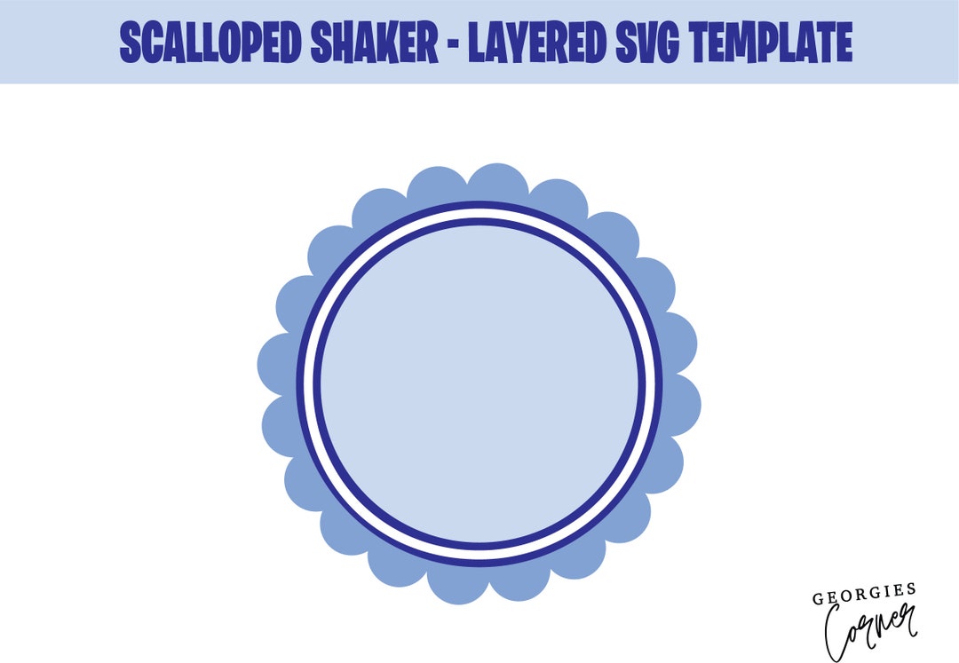 Scalloped Circle Shaker SVG Files Cricut Files Silhouette - Etsy