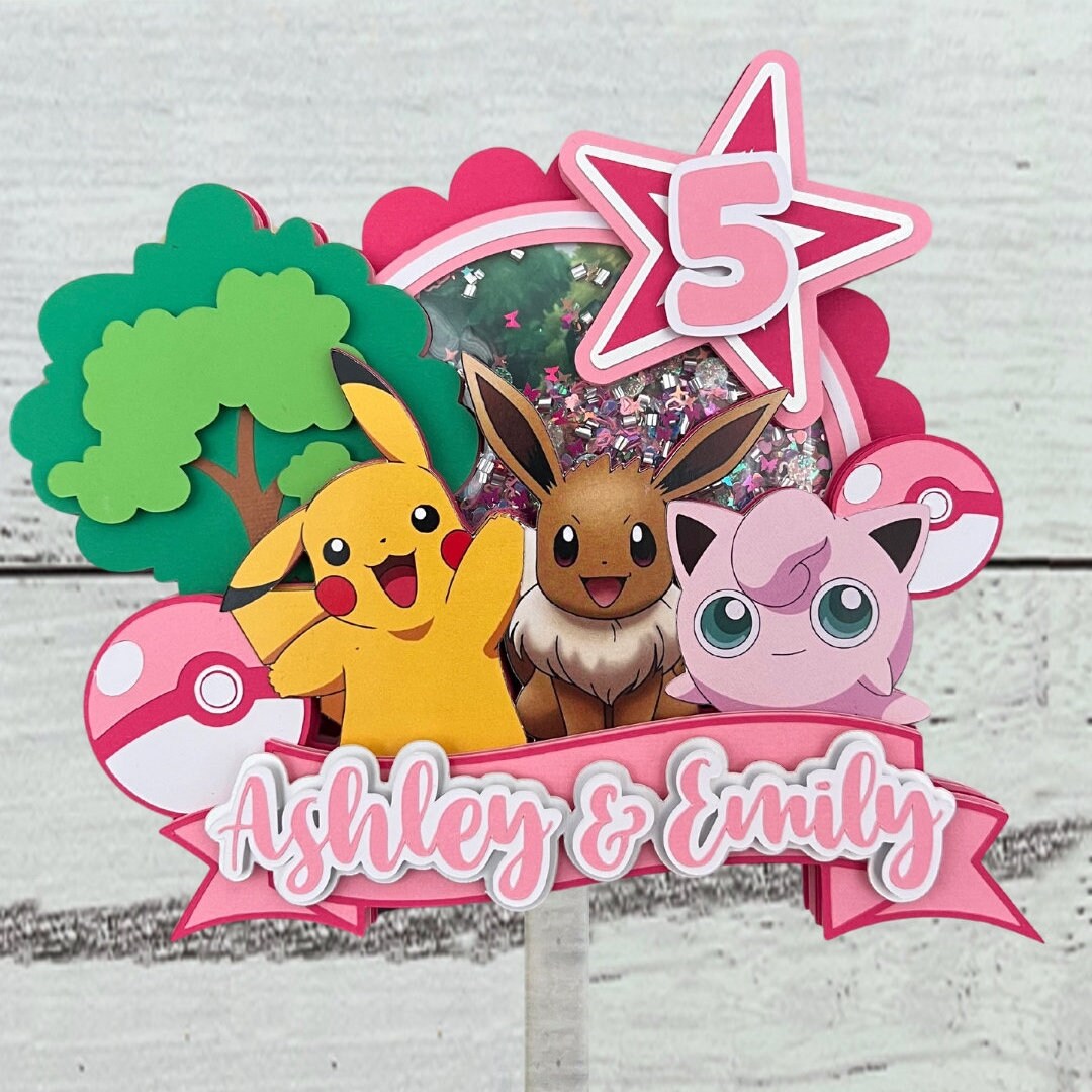 Pokemon Cake Topper Pokemon Cake Girls Pokemon Cake Topper Pikachu Cake ...