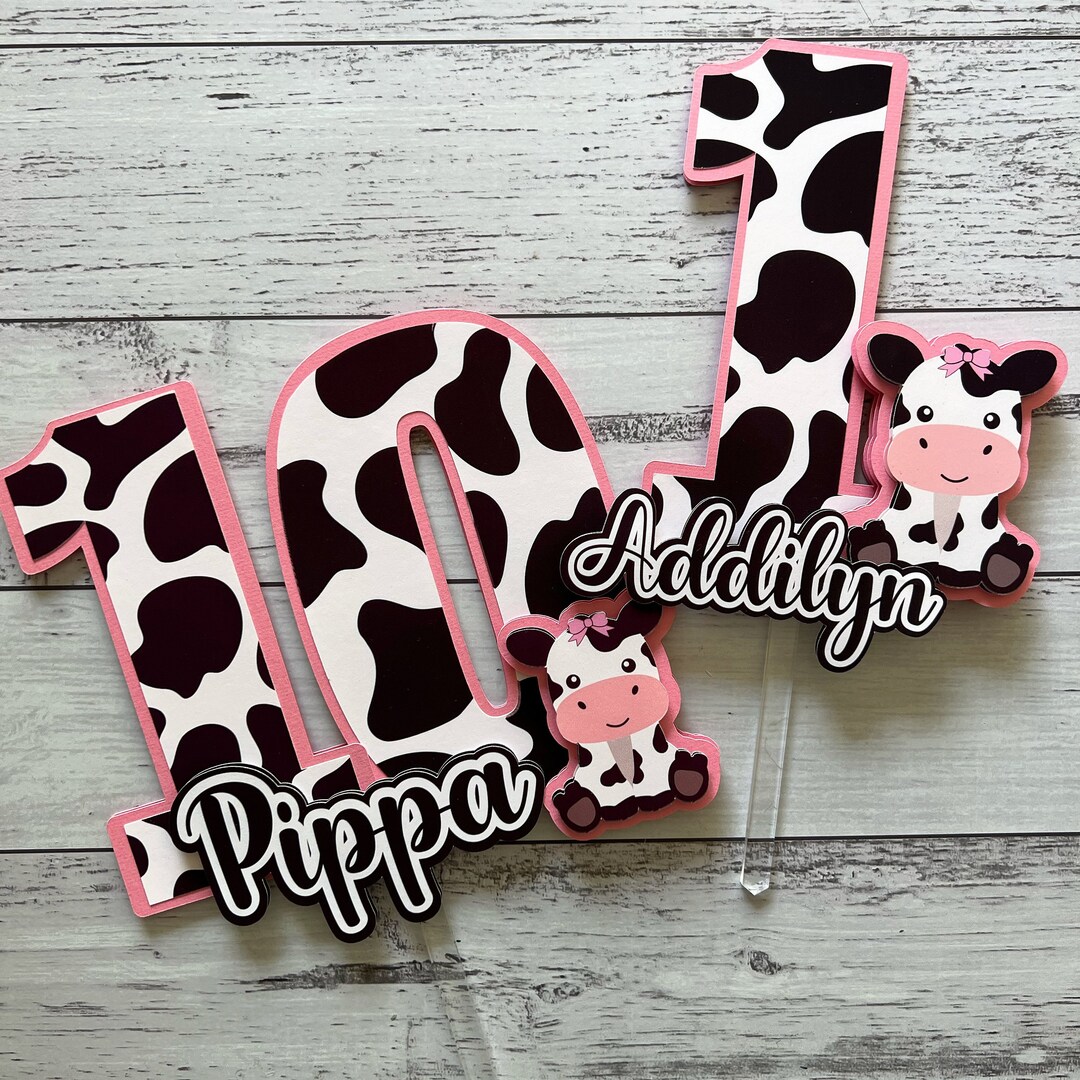 Holy Cow Im One | Holy Cow Im One Cake Topper | First Birthday Party ...