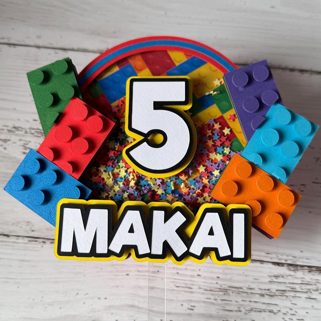 Lego Cake Topper | Lego Cake | Lego Birthday | Lego Cake Decorations ...