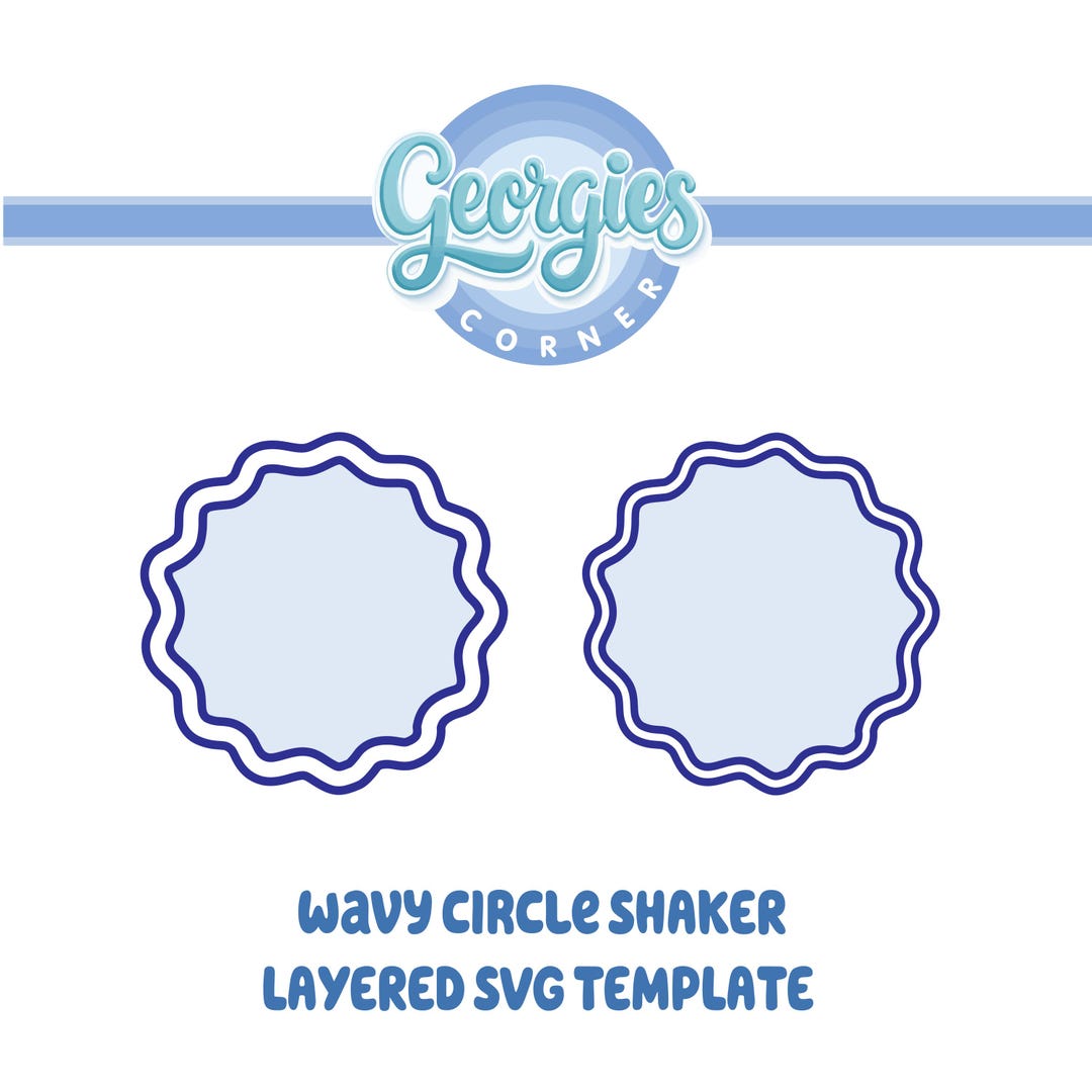 Wavy Circle Shaker SVG File | Shaker Cake Topper SVG | Circle Shaker ...