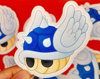 Blue Shell Mario Kart Sticker - Etsy