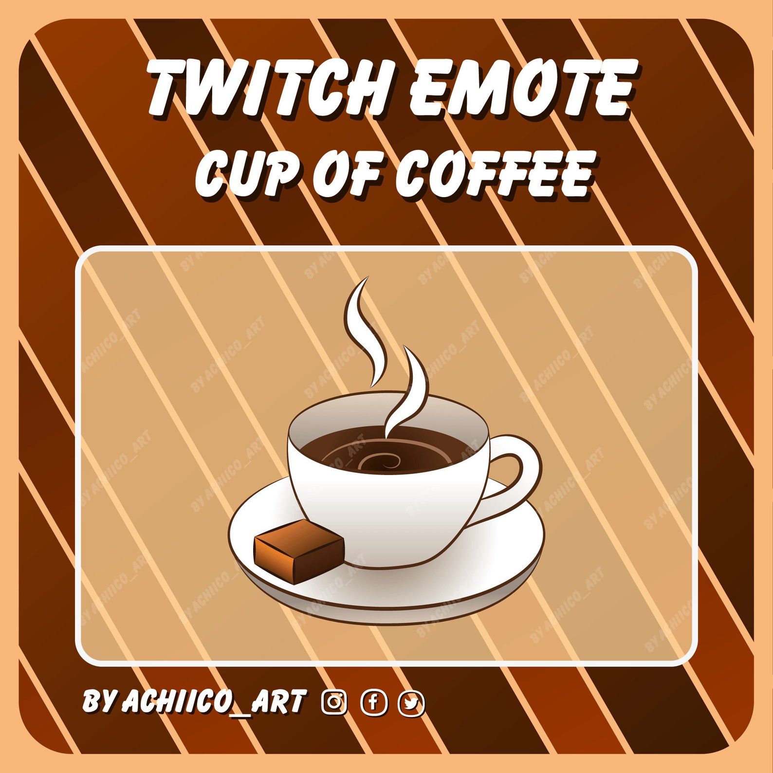 Emote Twitch / Cup of Coffee / Cute - Etsy