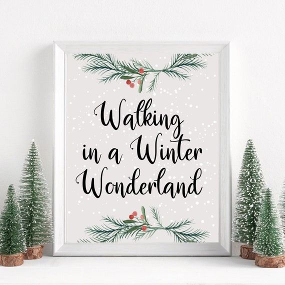 Walking in a Winter Wonderland Print 4x6 5x7 8x10 11x14 | Etsy
