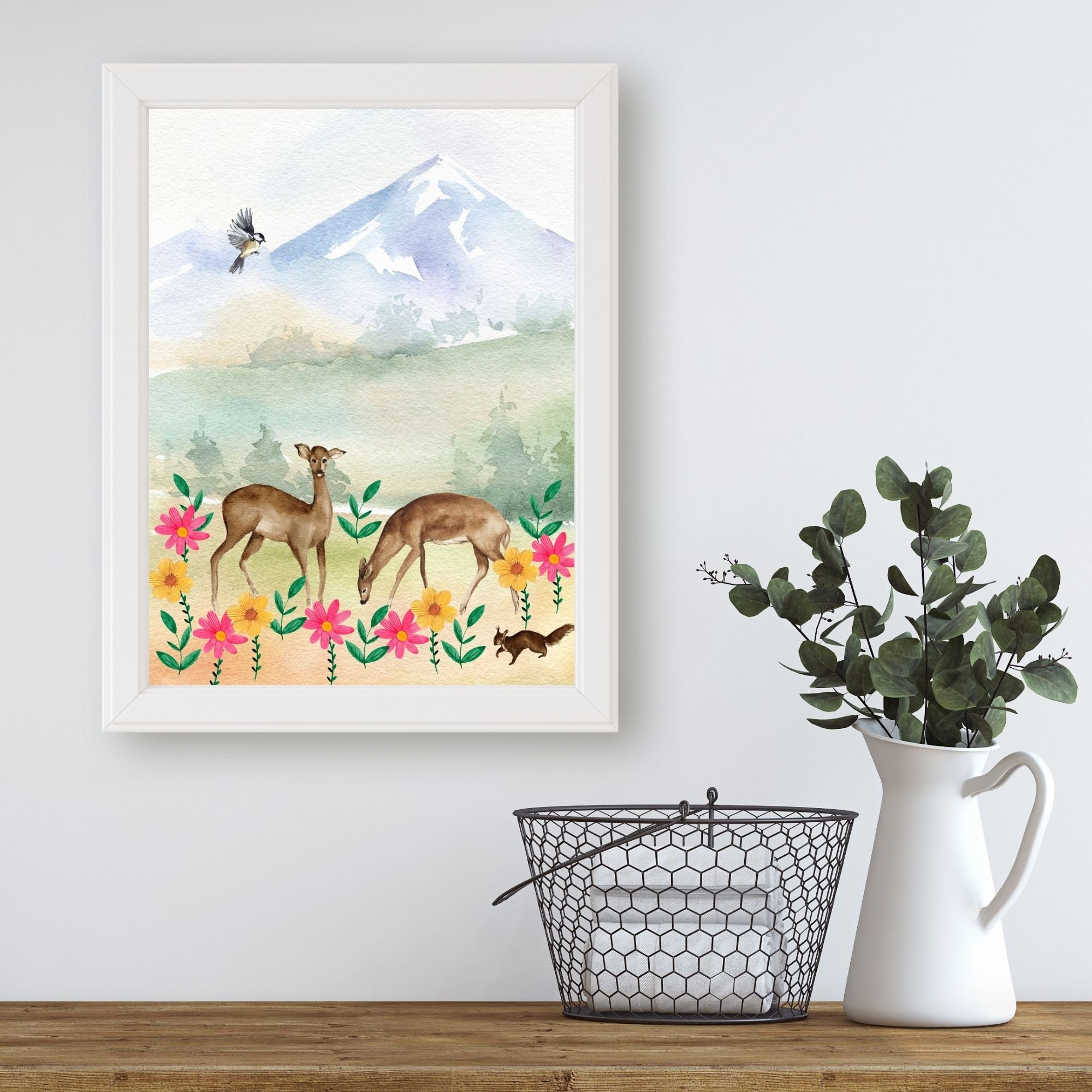 Spring Deer Cottagecore Print. Printable Artwork for Your Home. Get ...