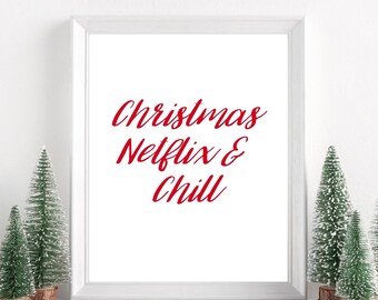 Netflix and Chill Sign - Etsy