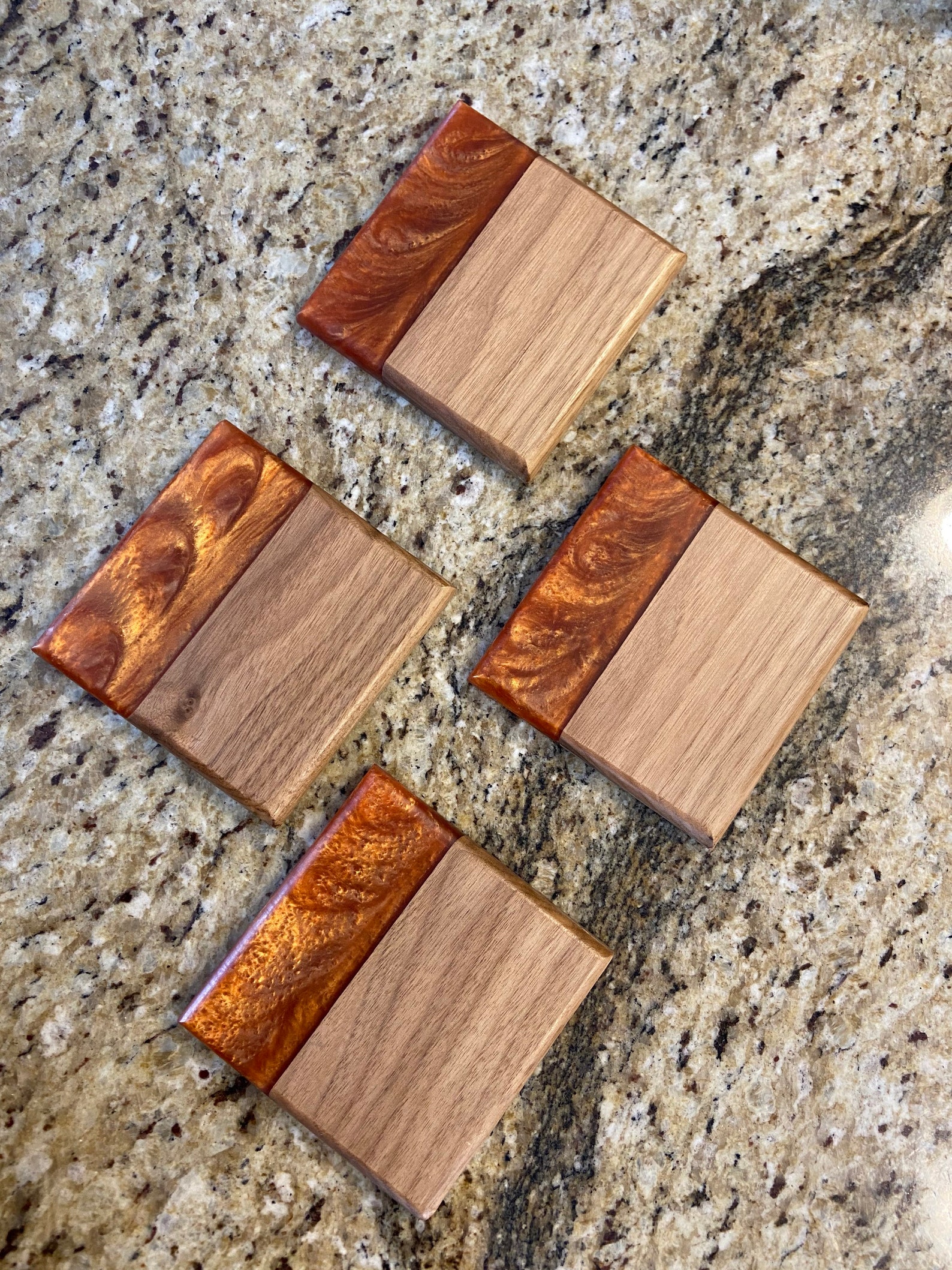 Wood Epoxy Coasters (set of 4) - Etsy