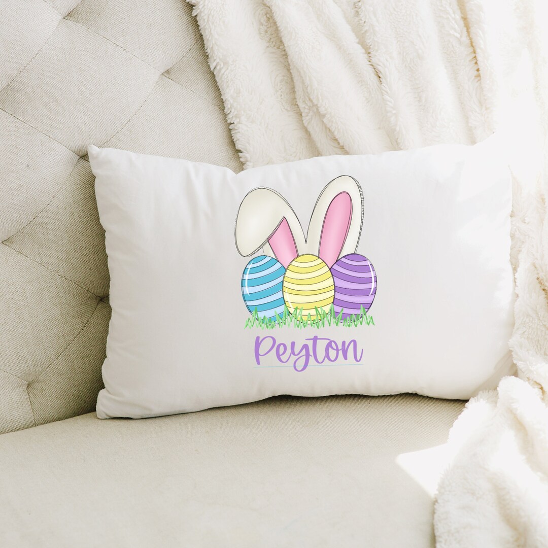 Personalized Kids Easter Bunny Pillowcase Custom Easter Pillowcase ...