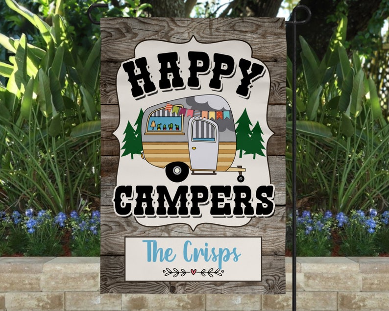 Personalized Camping Flag Custom Campsite Sign Camper Gift - Etsy