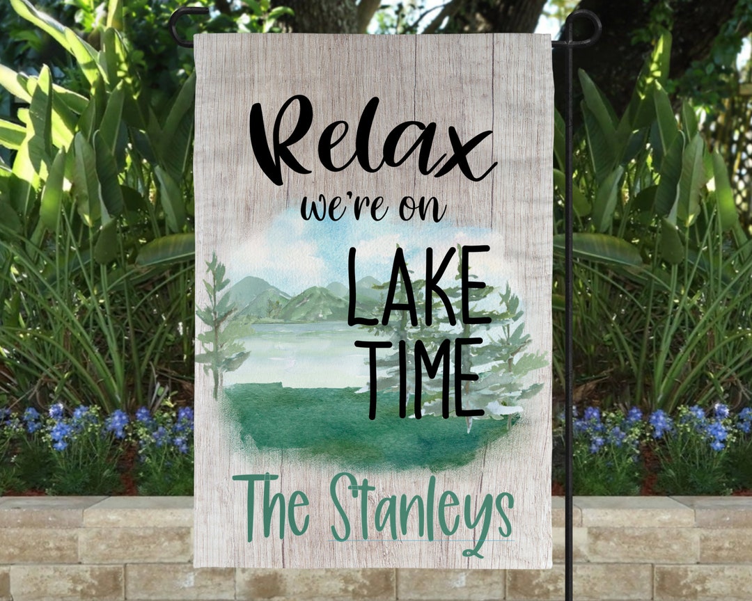 Personalized Lake House Flag, Custom Campsite Sign, Lake House Gift ...