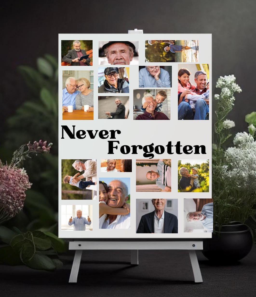 Funeral Photo Collage Sign Set Templates, Funeral Welcome Sign Template ...