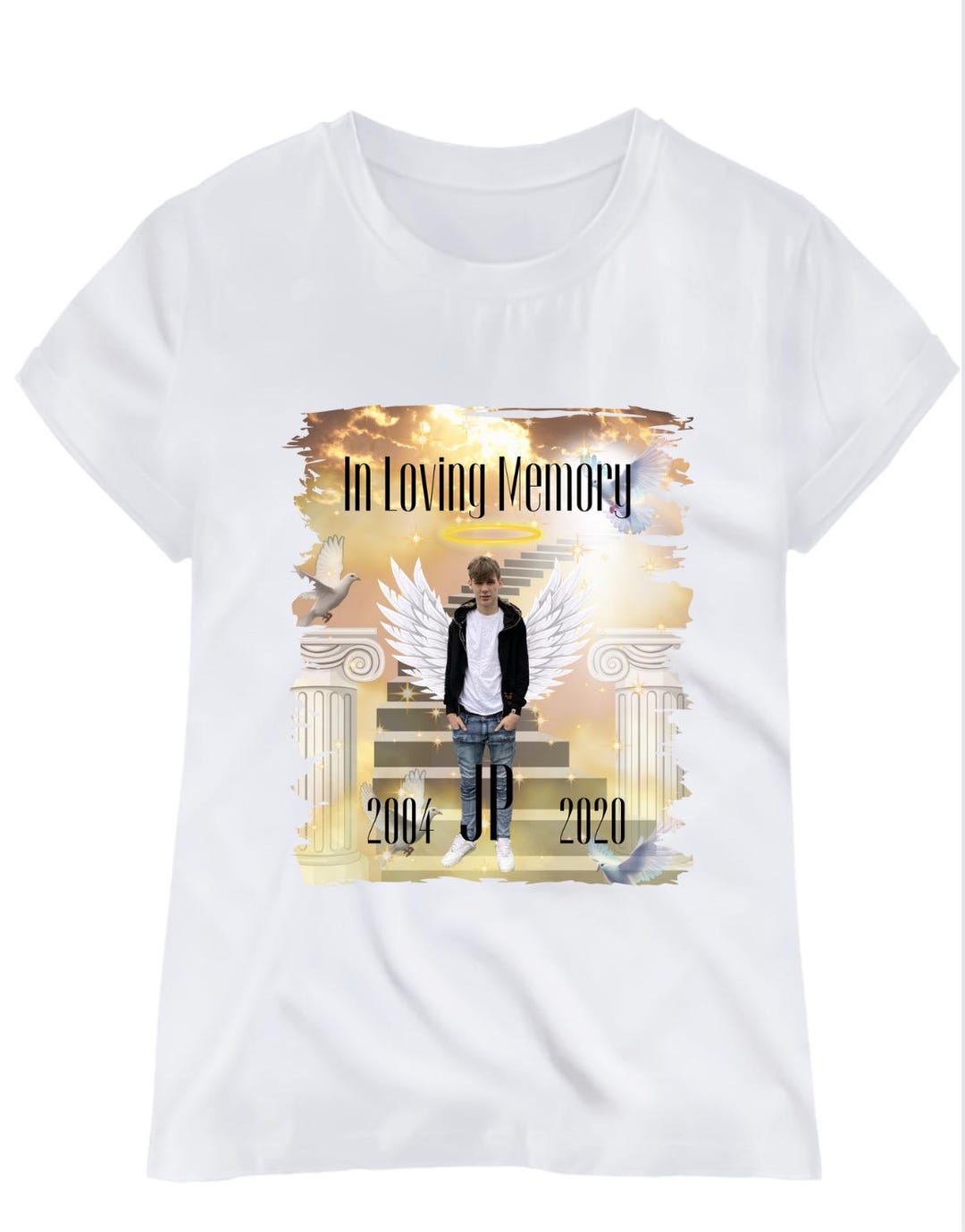 In Loving Memory Shirt , Custom Funeral Photo Shirts, Rest in Peace ...