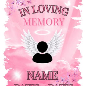 In Loving Memory Pink Cloud Sky Stairway to Heaven's Gate T-shirt for ...