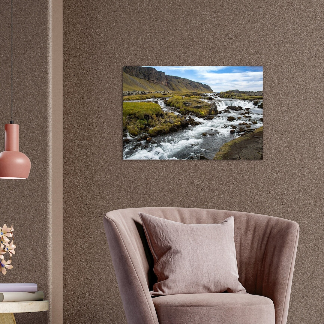 South Iceland River Iceland Landscape Wall Decor Acrylic, Wood, or ...