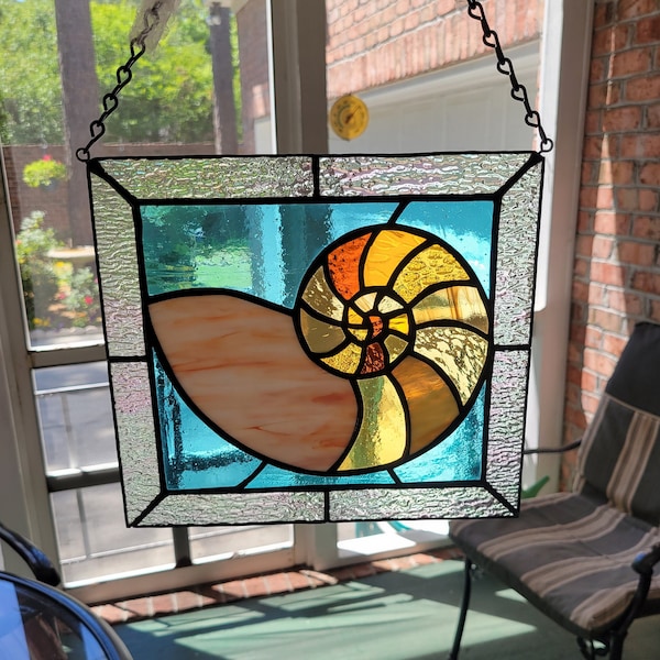 Nautilus Shell Stained Glass - Etsy