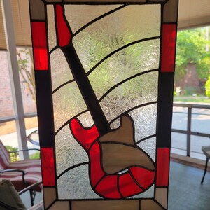 Stained Glass Electric Guitar 9"w X 15"h - Etsy