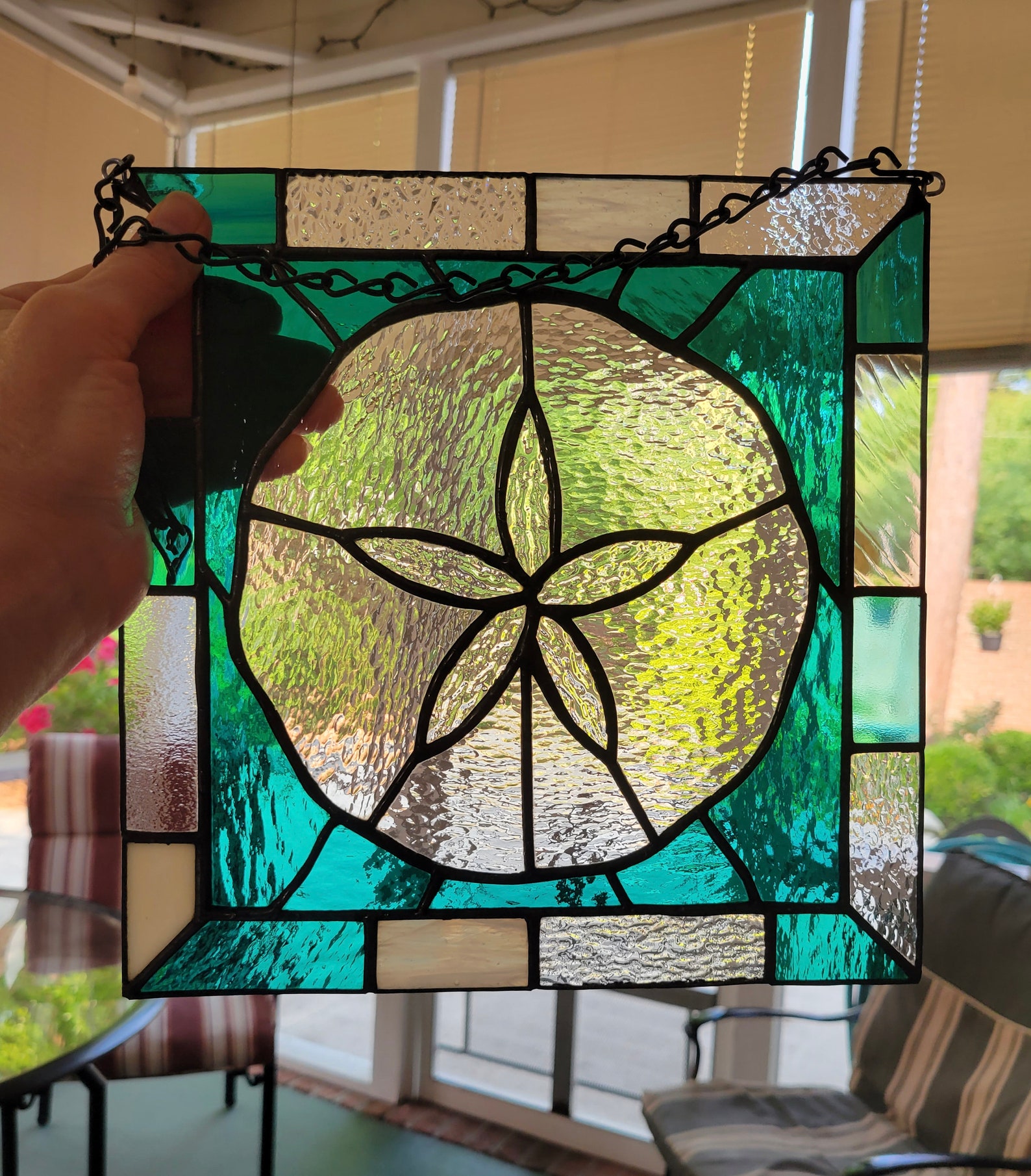 Stained Glass Sand Dollar 10"w X 10"h - Etsy