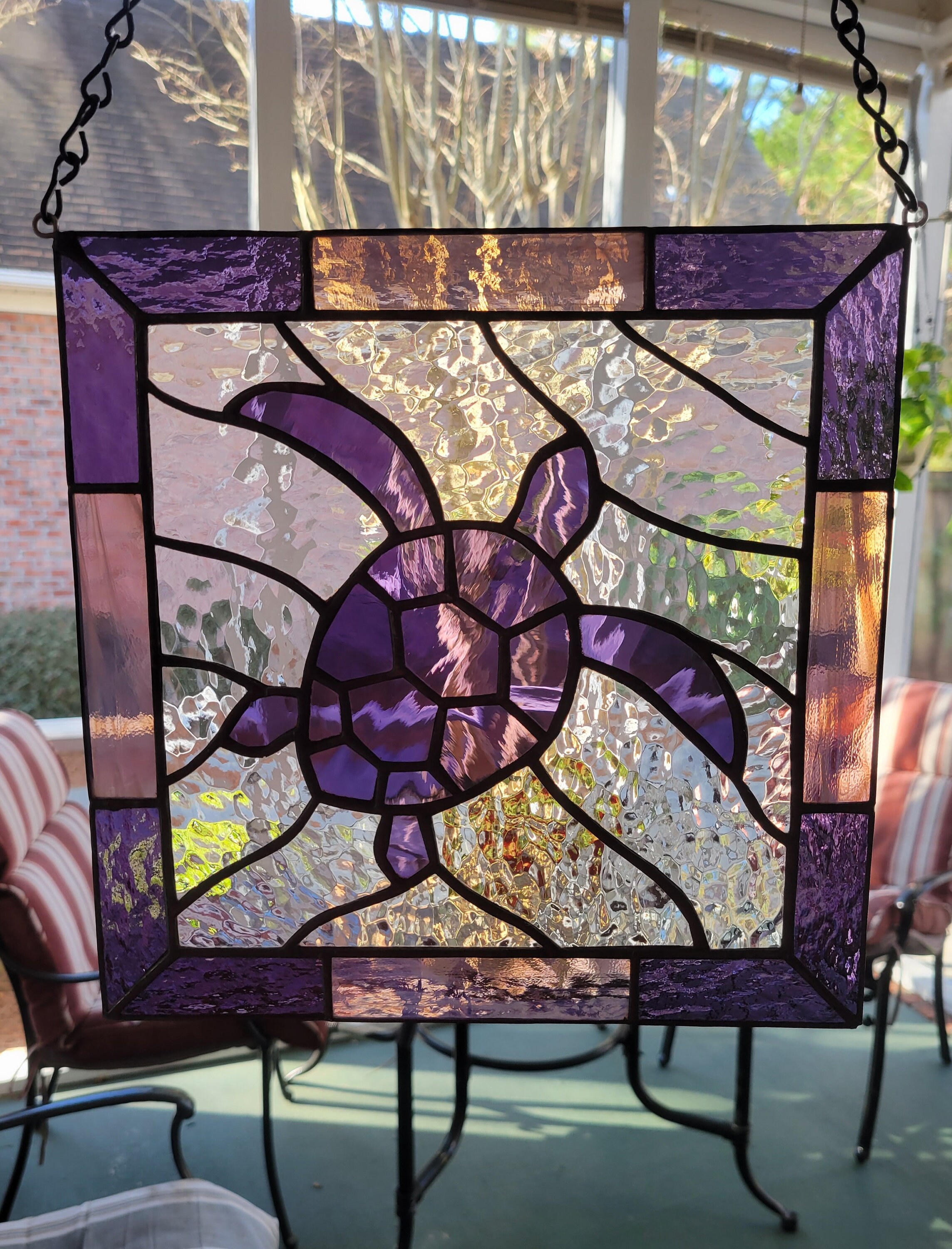 Stained Glass Sea Turtle 10w X 10h - Etsy