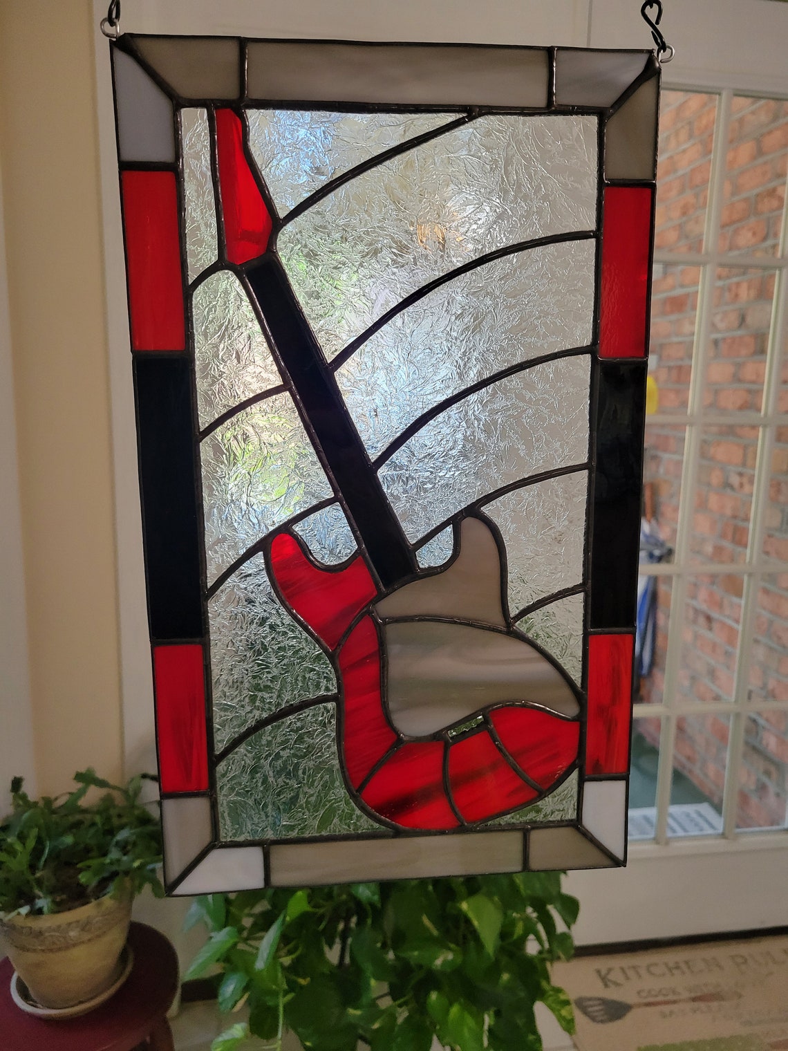 Stained Glass Electric Guitar 9"w X 15"h - Etsy