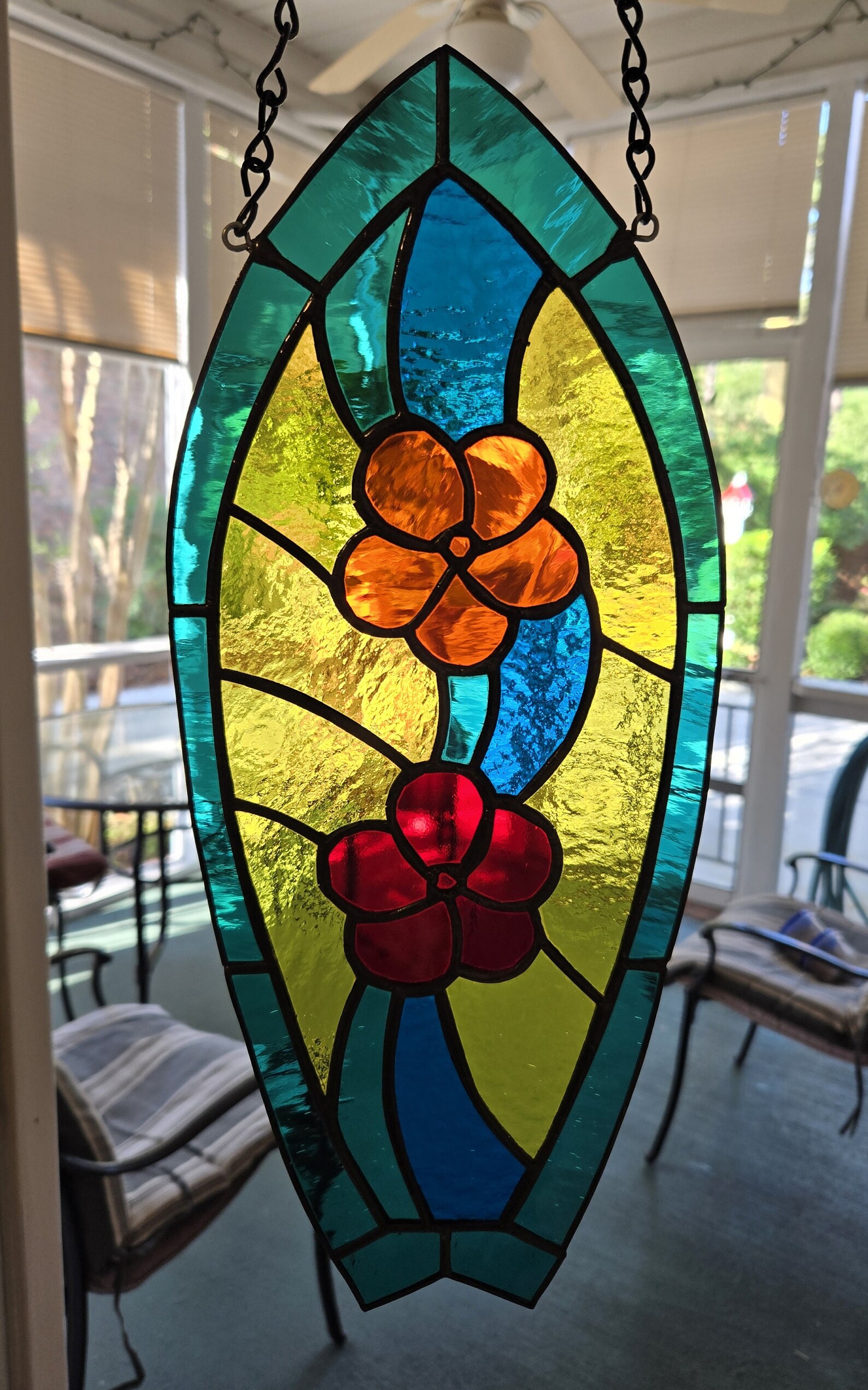 Stained Glass Hibiscus Surfboard 6.5"w X 15.5"h - Etsy