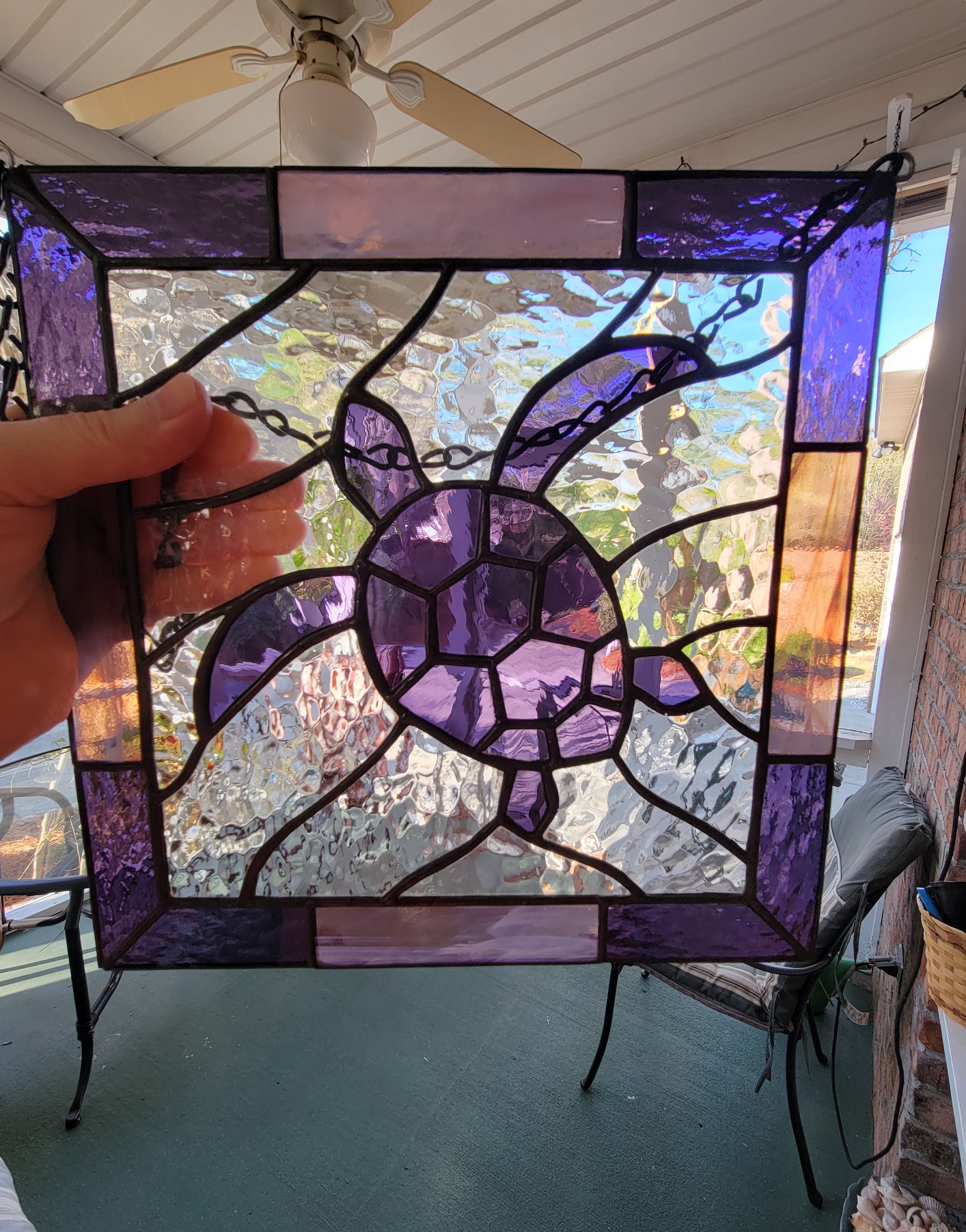Stained Glass Sea Turtle 10w X 10h - Etsy