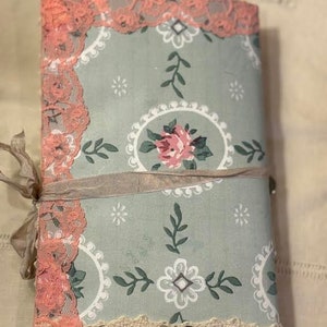 Flowery Junk Journal 'annie', Mixed Media Art Journal, Shabby Chic Junk ...