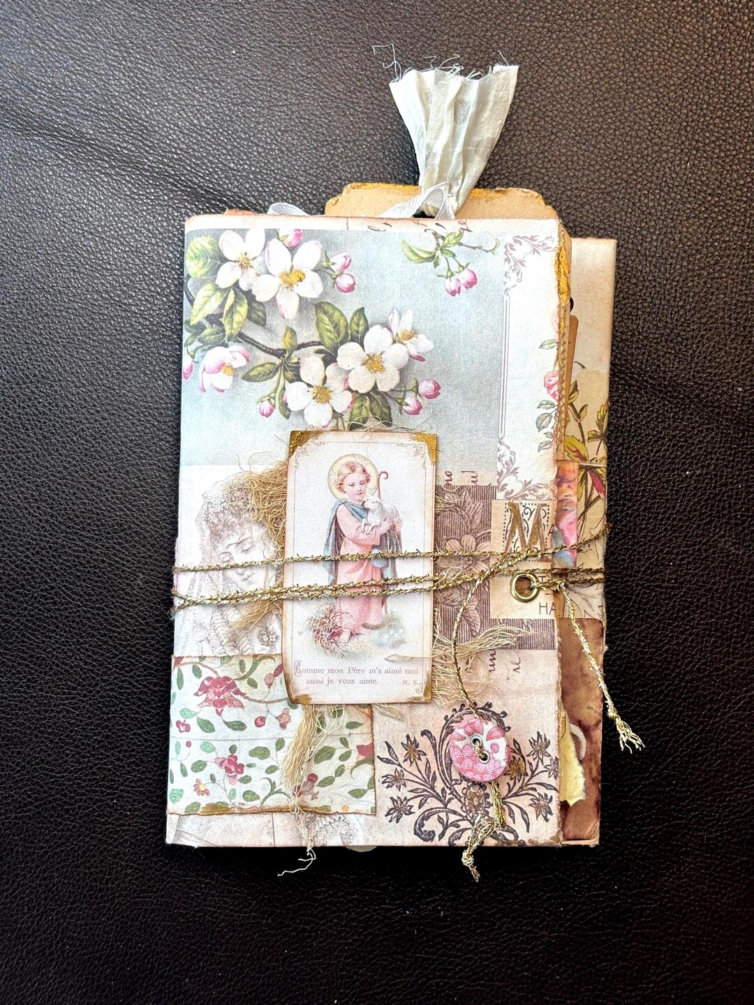 Paper Bag Junk Journal Folder With Religious Ephemera, Easter Themed ...